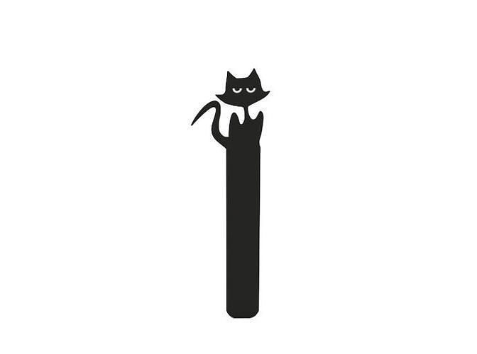 Bookmark cat on stick 3D model 3D printable | CGTrader