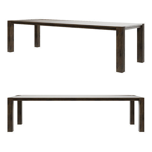 RECLAIMED RUSSIAN OAK PARSONS RECTANGULAR DINING TABLE RH 3D model | CGTrader