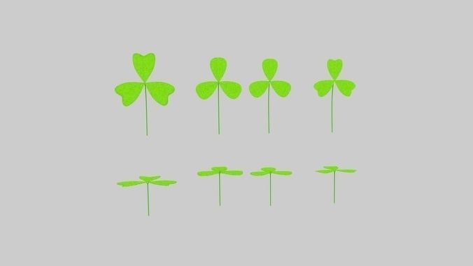 3D model Three Leaf Clover Pack VR / AR / low-poly | CGTrader