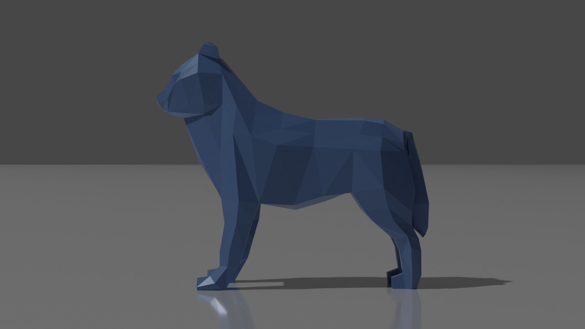 Low Poly Dog 3D model 3D printable | CGTrader