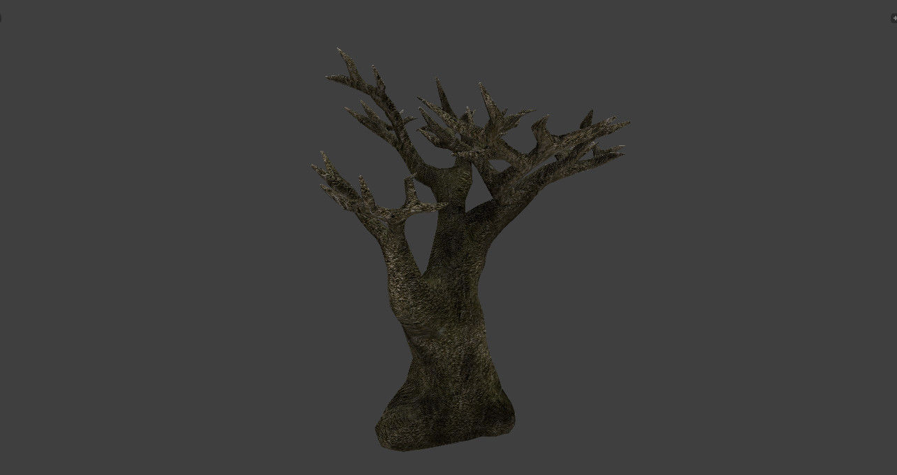 3D model Low poly pbr spooky trees VR / AR / low-poly | CGTrader