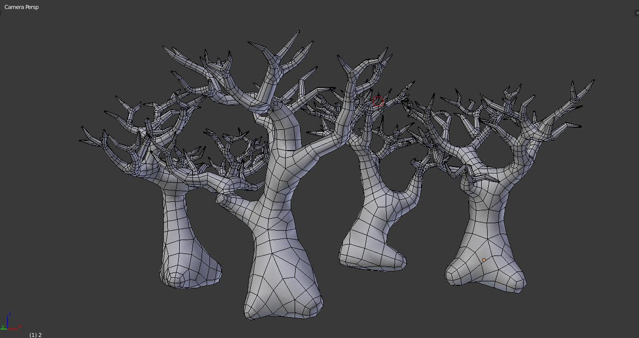 3D model Low poly pbr spooky trees VR / AR / low-poly | CGTrader