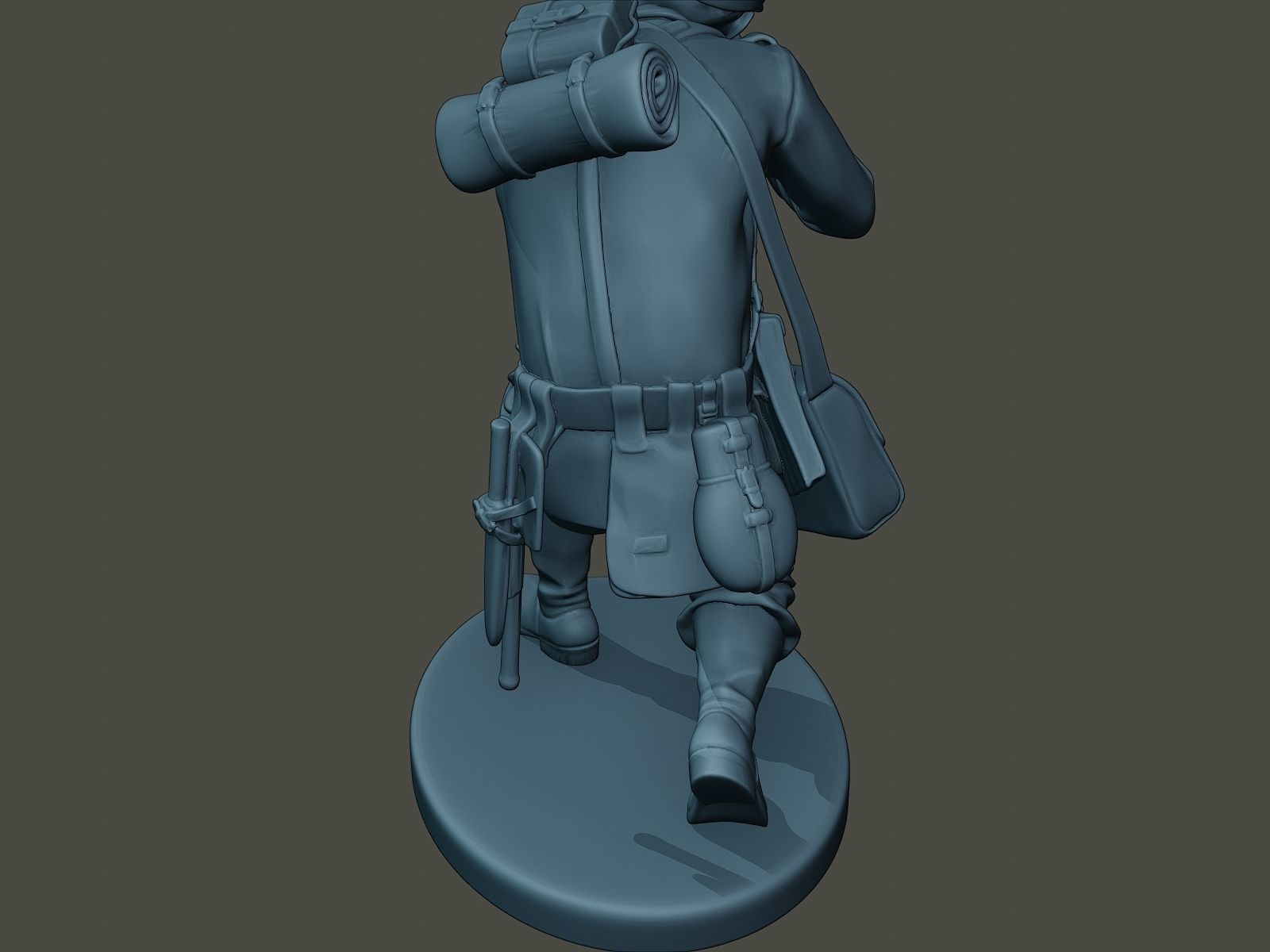 German soldier ww2 Shoot crouched G3 3D model 3D printable | CGTrader