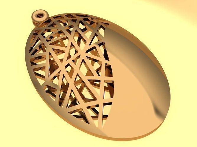 3dm pendant gold with pattern free 3D model | CGTrader