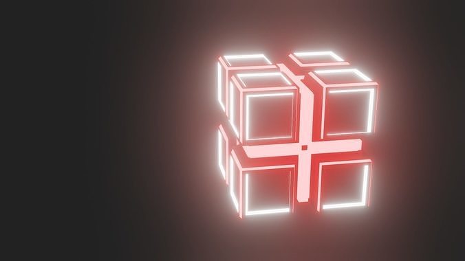 3D model Low poly Sci Fi cube 2 VR / AR / low-poly | CGTrader