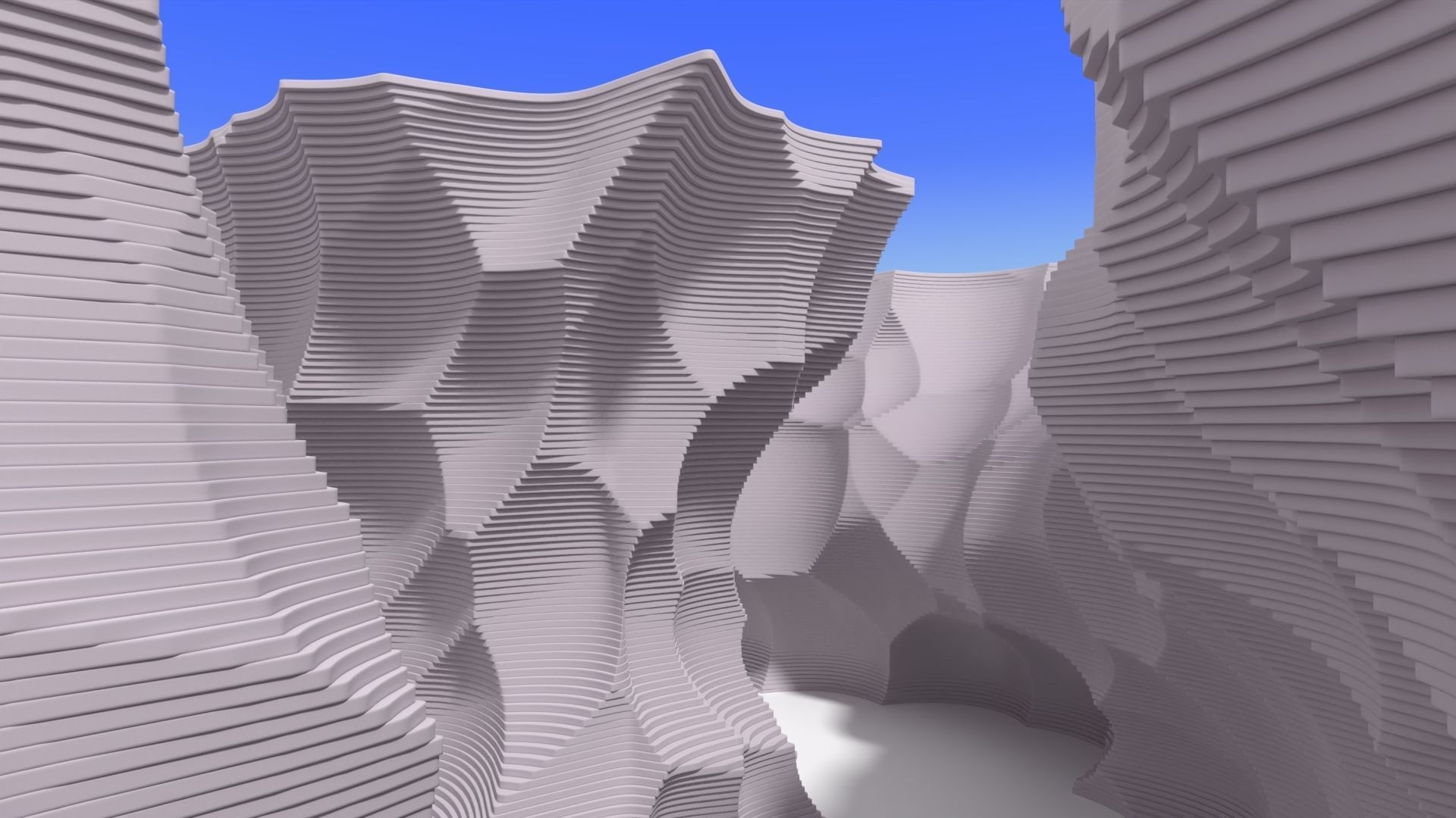 Abstract Layered Environment 3D model | CGTrader