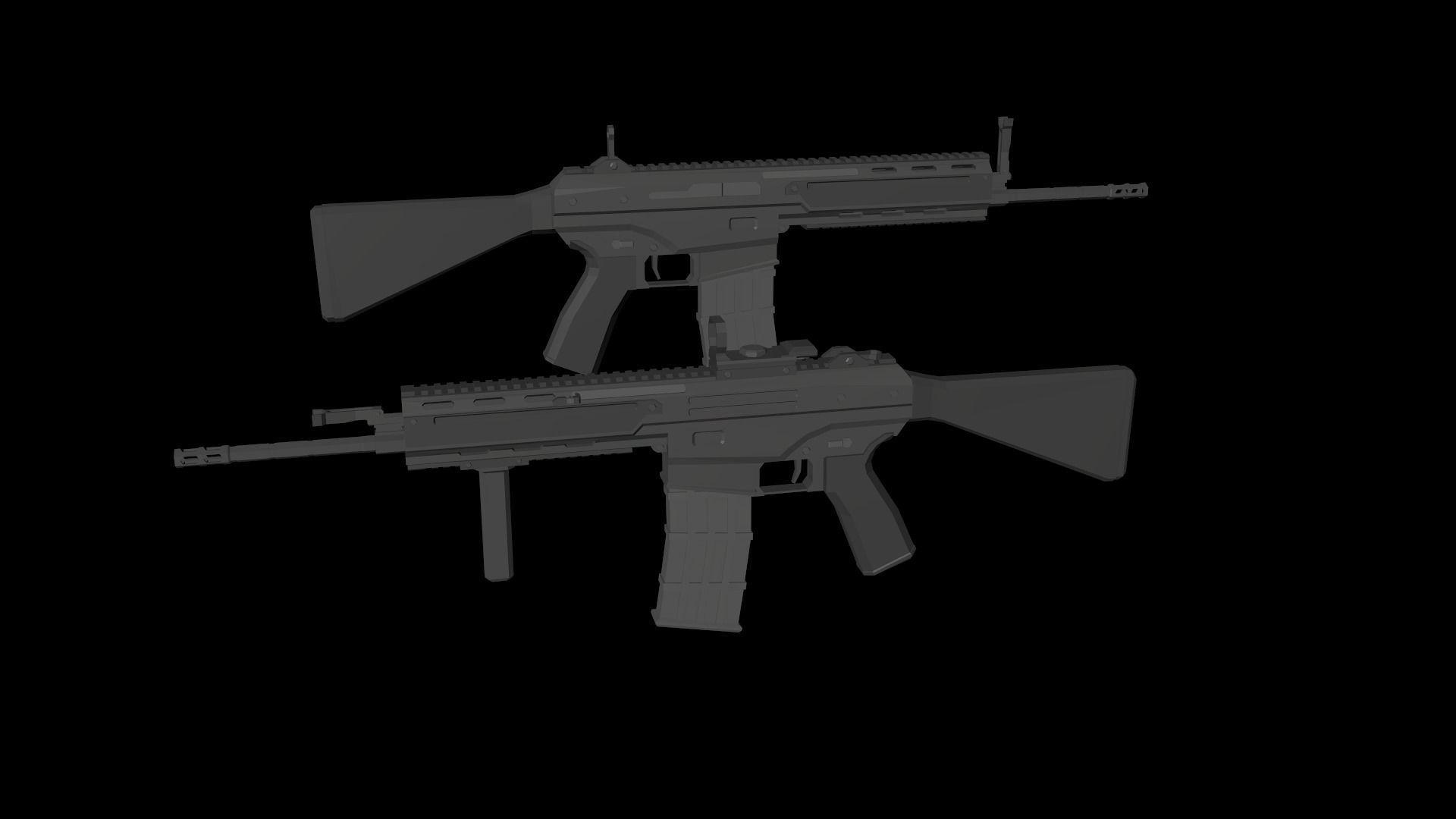 3D model LOWPOLY - ASSAULT RIFLES VOL1 VR / AR / low-poly | CGTrader