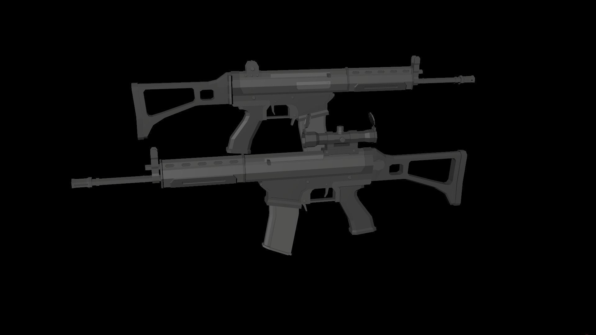3D model LOWPOLY - ASSAULT RIFLES VOL1 VR / AR / low-poly | CGTrader