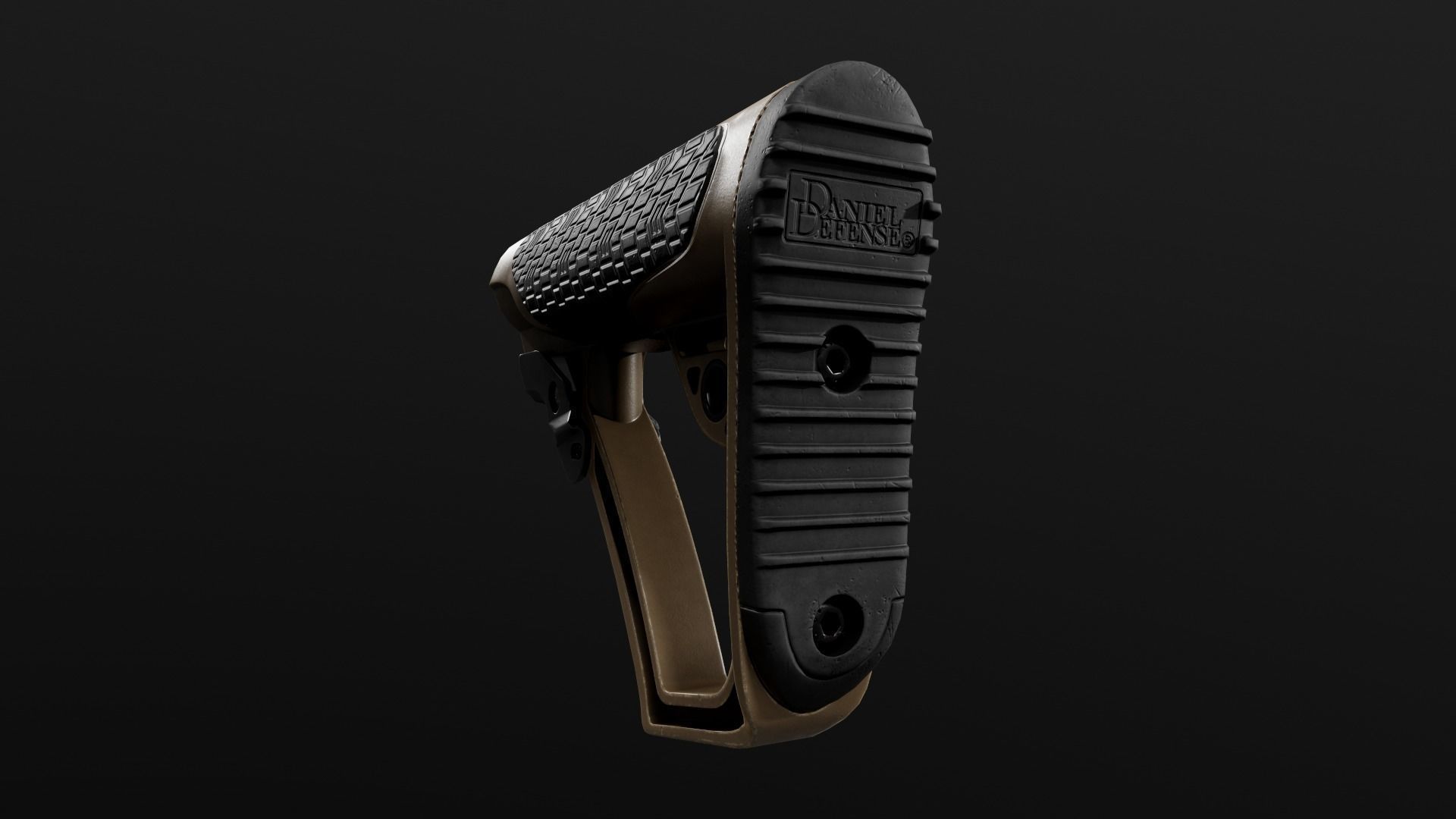 3D model Daniel Defense AR15 Collapsible Buttstock VR / AR / low-poly ...
