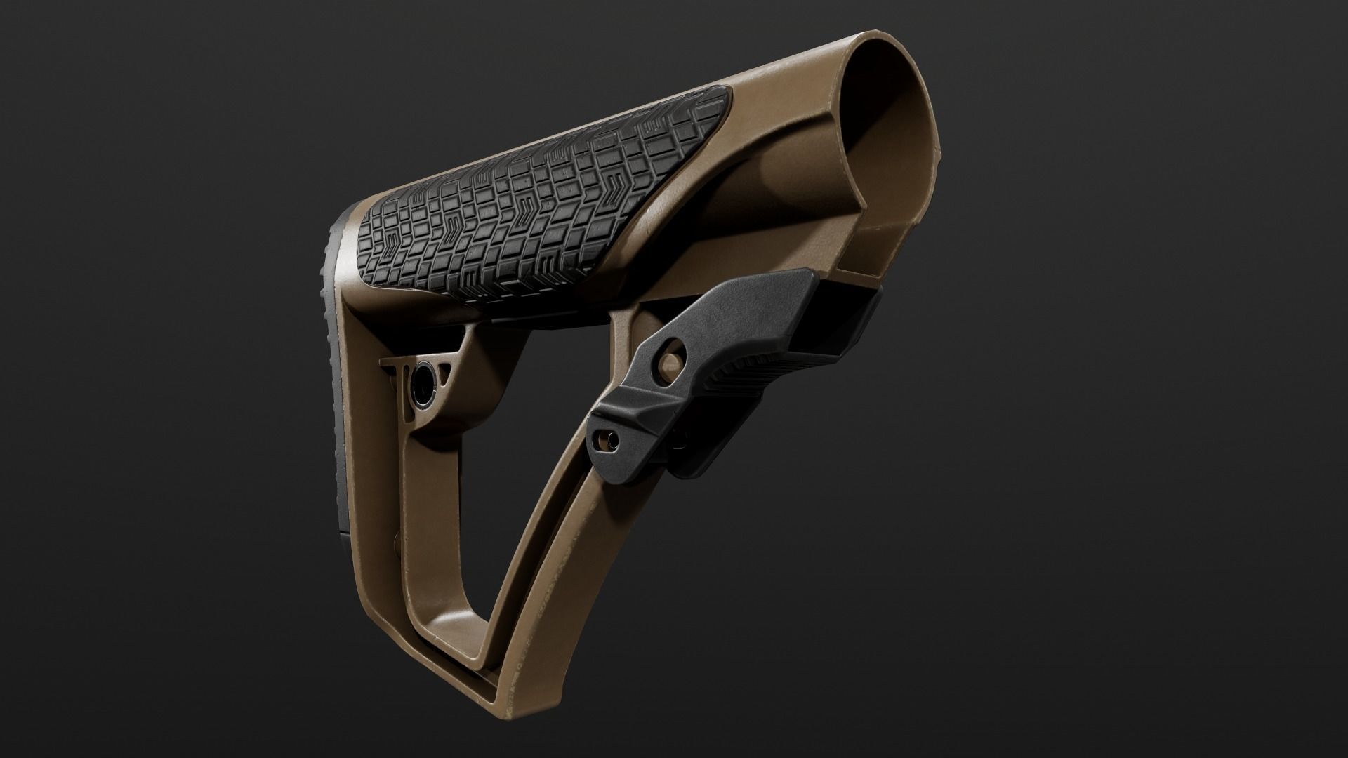 3D model Daniel Defense AR15 Collapsible Buttstock VR / AR / low-poly ...