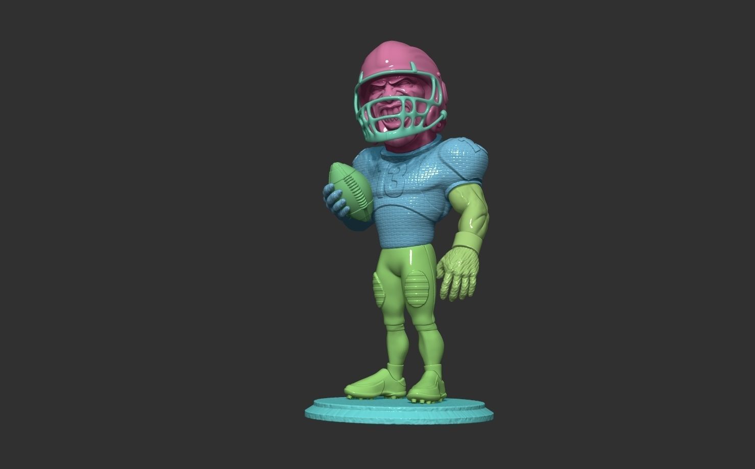football player free 3D model 3D printable | CGTrader