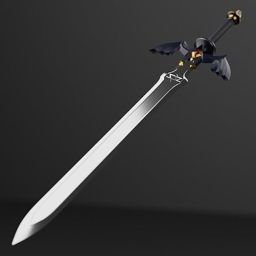 3d Model Zelda Master Sword Vr Ar Low Poly Cgtrader