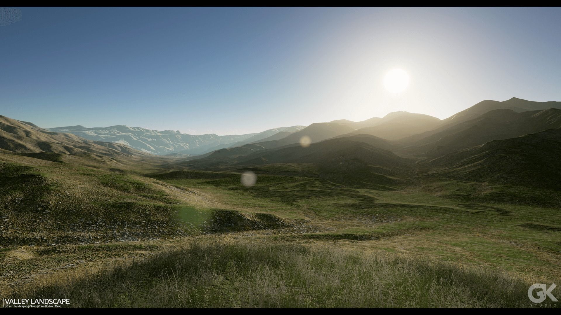 3D model Valley Landscape VR / AR / low-poly | CGTrader