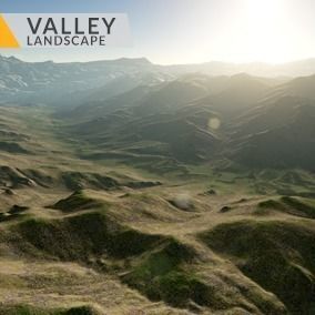 3D model Valley Landscape VR / AR / low-poly | CGTrader