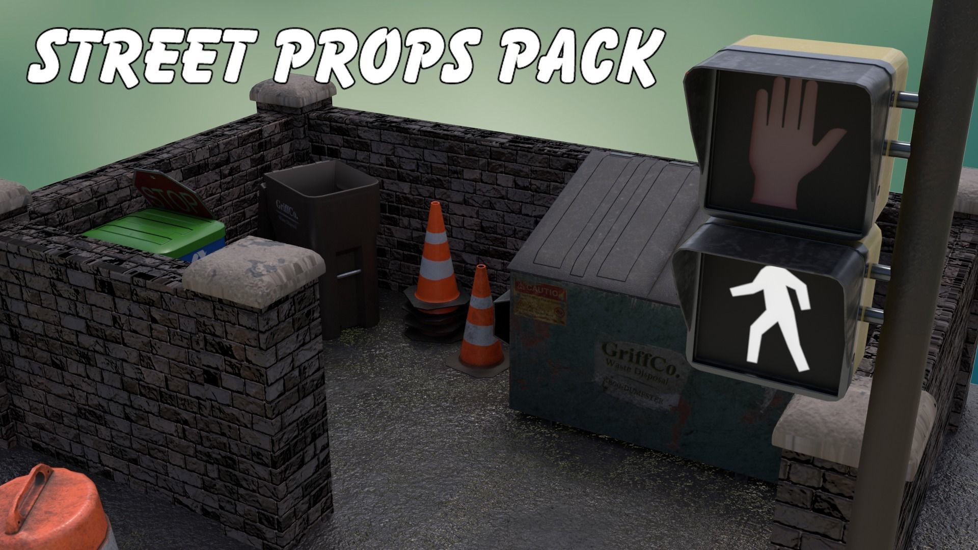 STREET PROPS -FREE- free 3D model | CGTrader