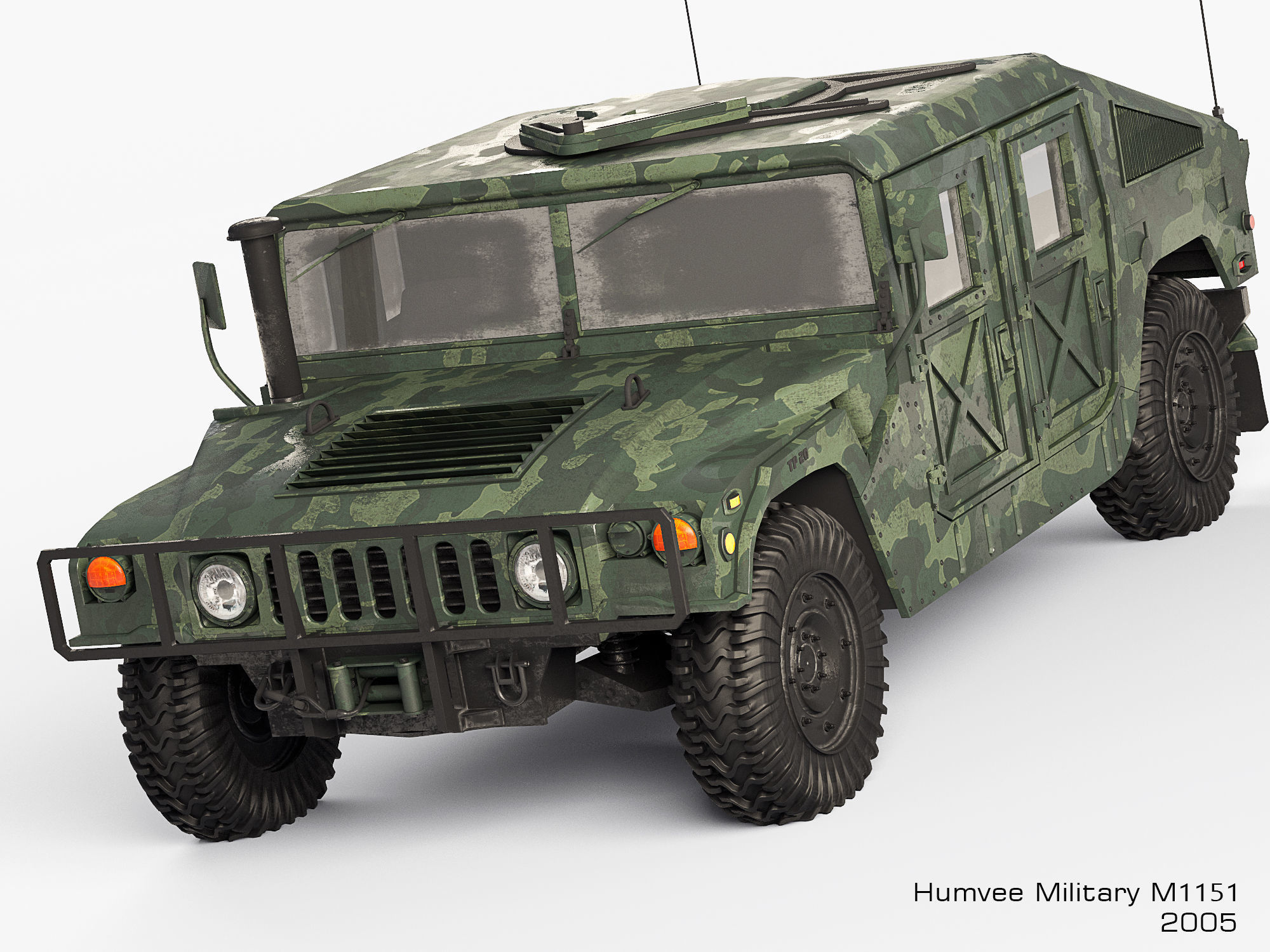 Humvee Military M1151 3D model | CGTrader