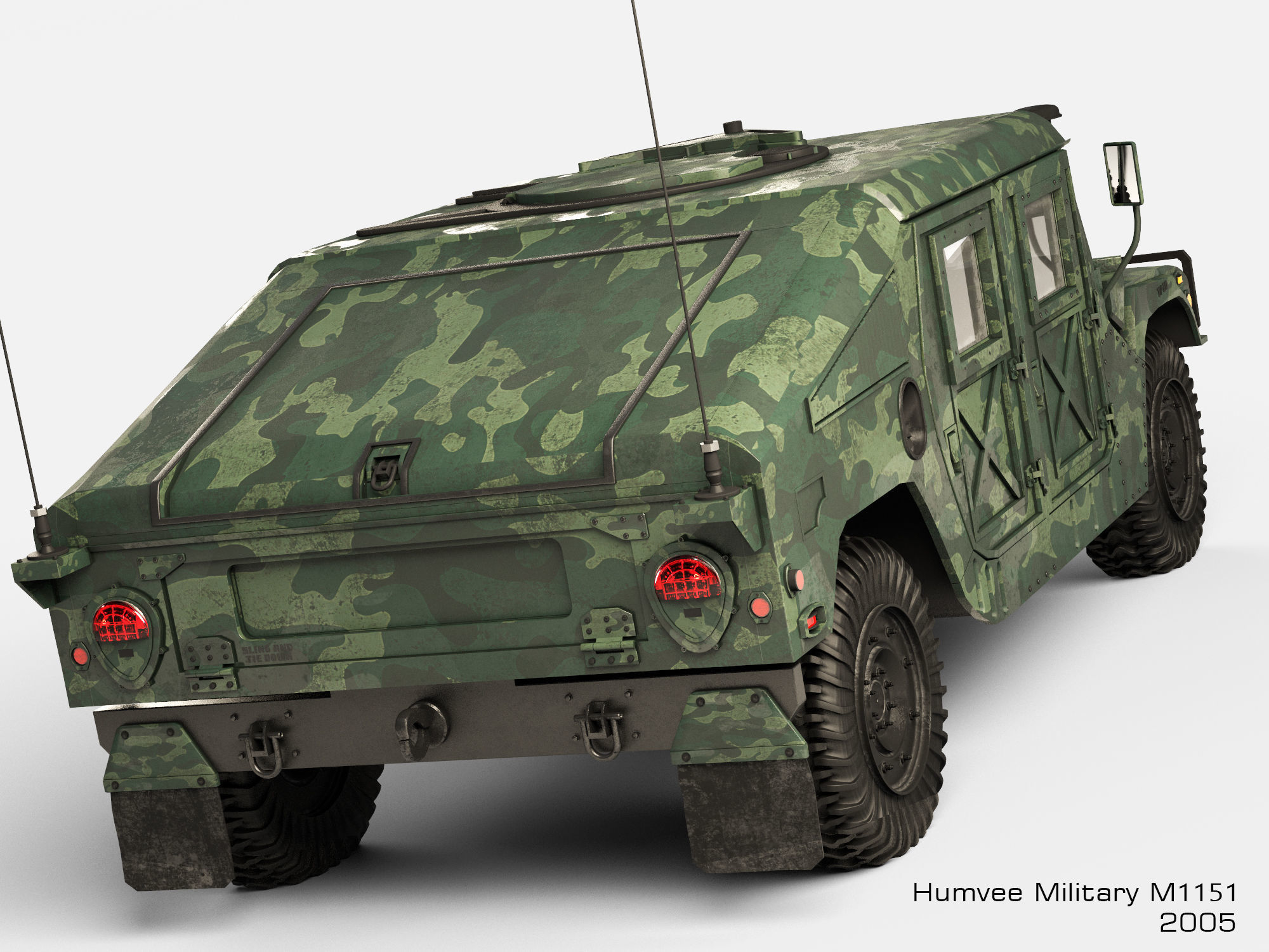 Humvee Military M1151 3D model | CGTrader