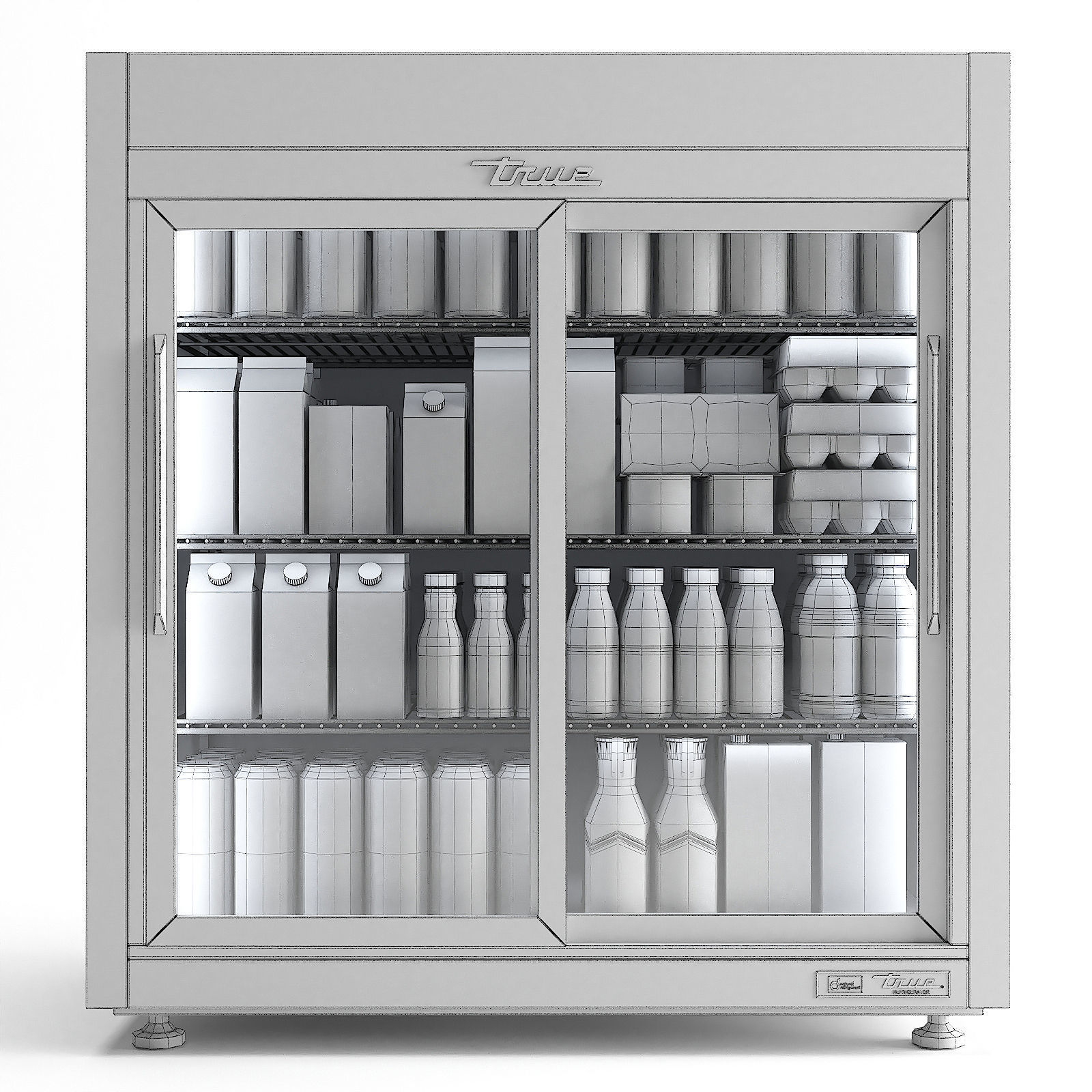 True Countertop Refrigerator 3D model | CGTrader