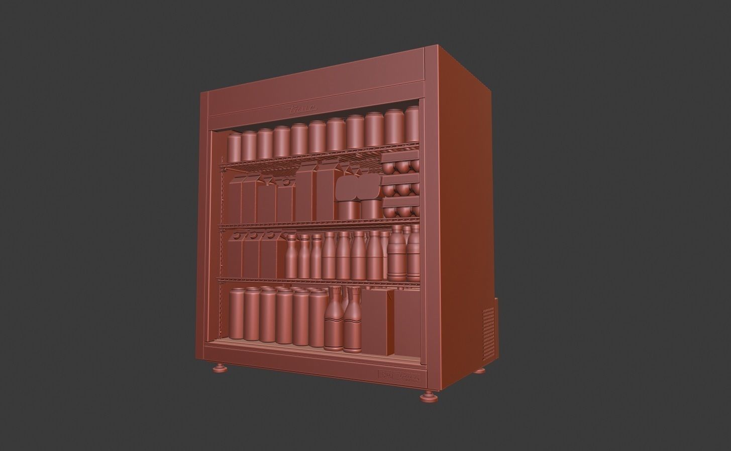 True Countertop Refrigerator 3D model | CGTrader