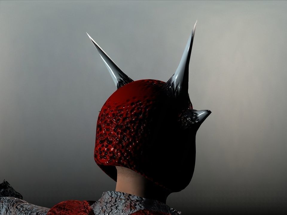 3D model Red Imp Dragon Helmet VR / AR / low-poly | CGTrader