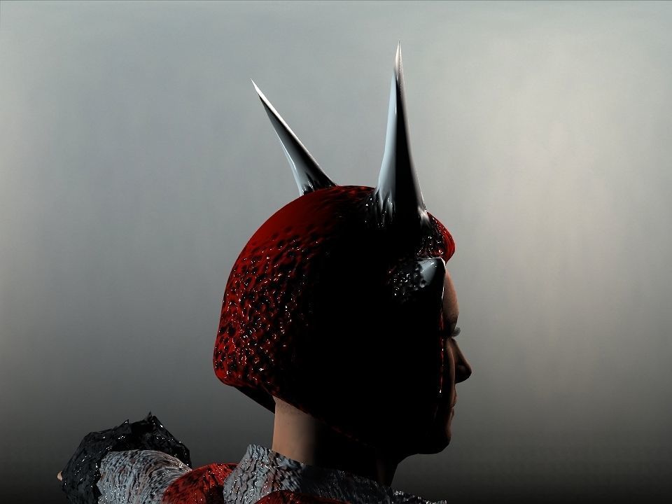 3D model Red Imp Dragon Helmet VR / AR / low-poly | CGTrader