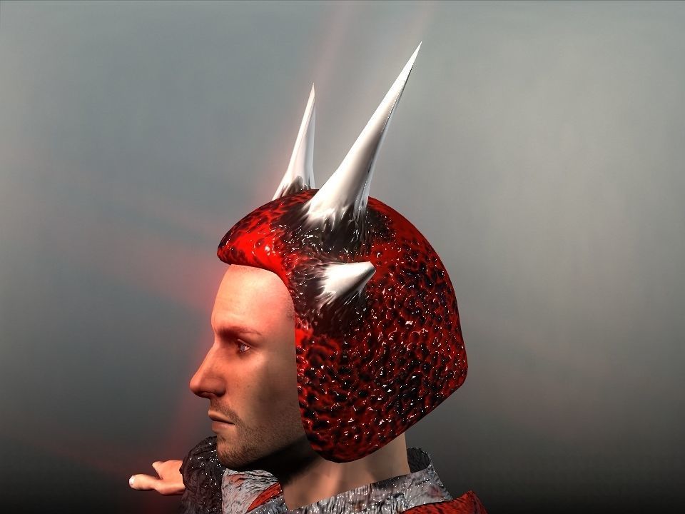 3D model Red Imp Dragon Helmet VR / AR / low-poly | CGTrader