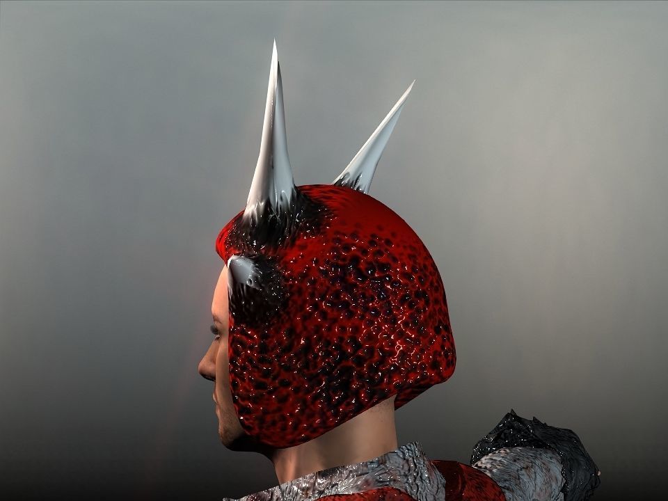 3D model Red Imp Dragon Helmet VR / AR / low-poly | CGTrader