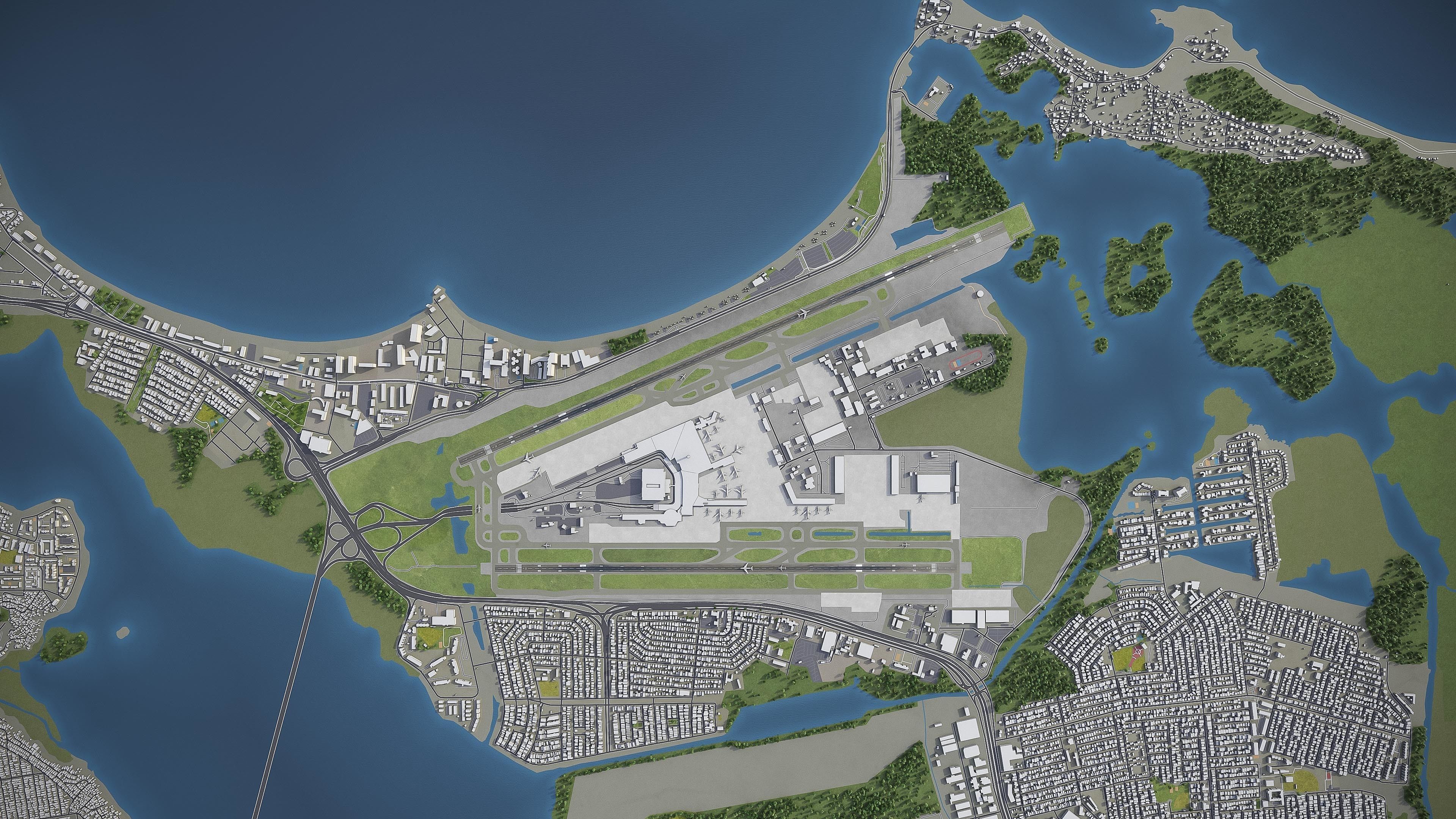 3D model San Juan Airport VR / AR / low-poly | CGTrader