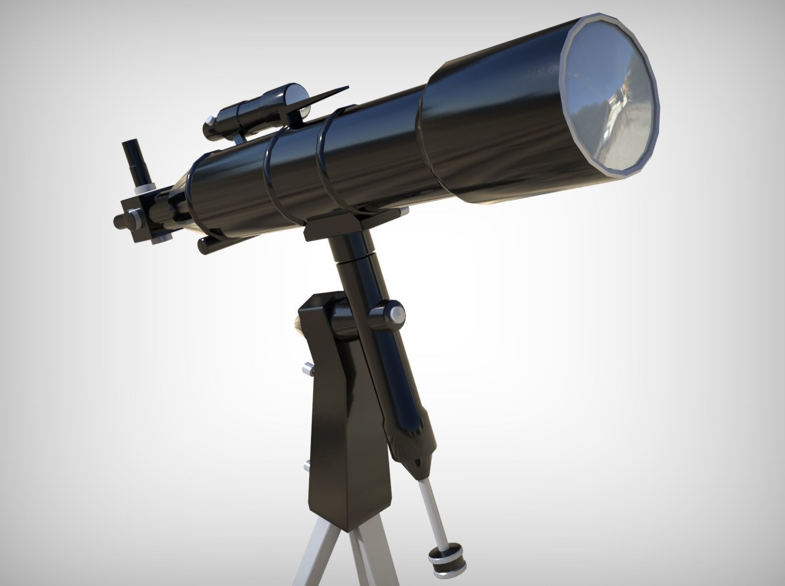 3D model Realistic Telescope Lowpoly Blender model VR / AR / low-poly ...