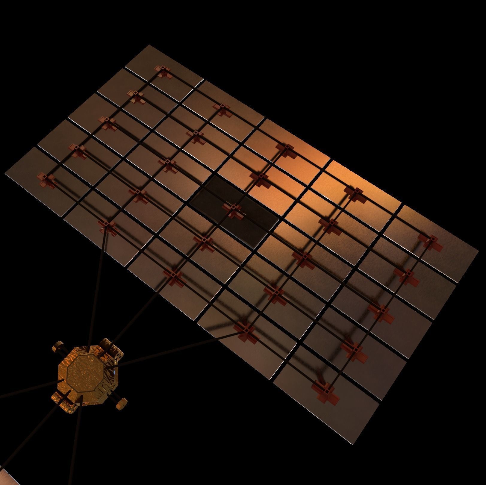 3D model double mirror satellite VR / AR / low-poly | CGTrader