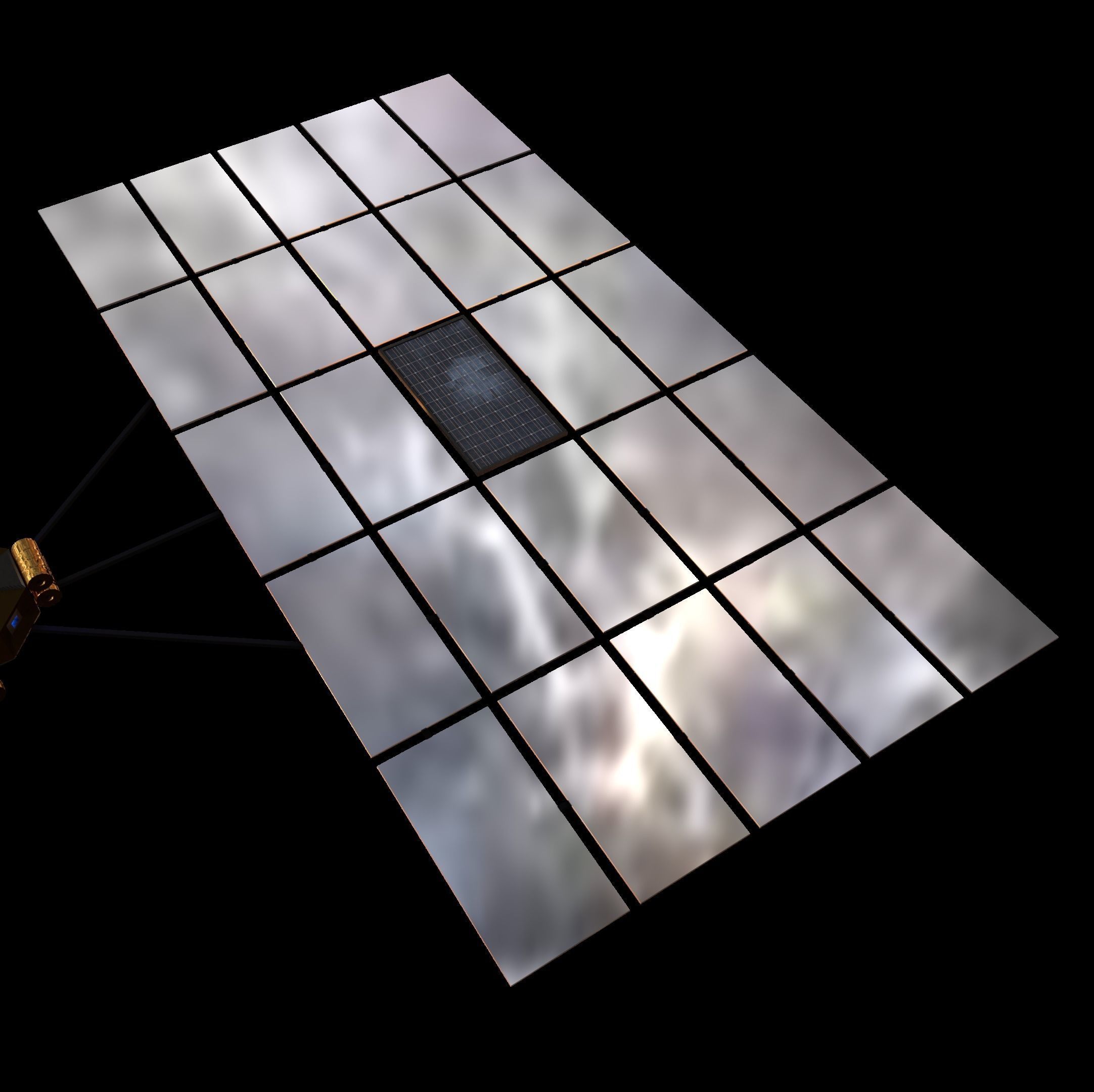 3D model double mirror satellite VR / AR / low-poly | CGTrader