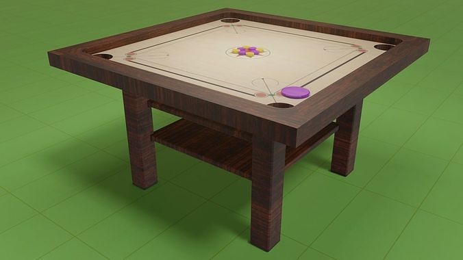 Carrom 3D with all coins and striker - Ready to Use - Animated 3D model ...