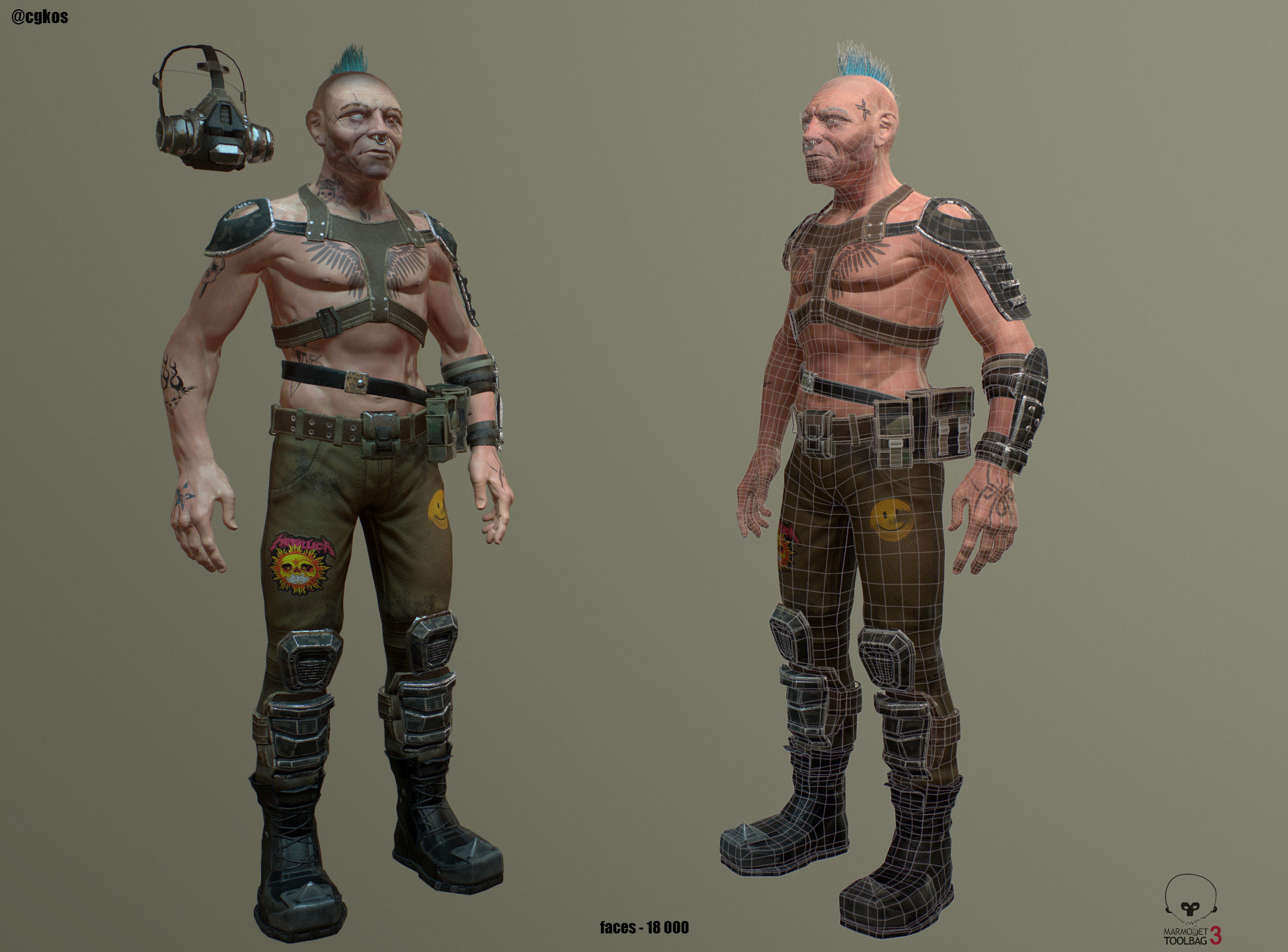 3D model Human Punk model VR / AR / low-poly | CGTrader