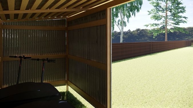 Small shed for Revit 3D model | CGTrader