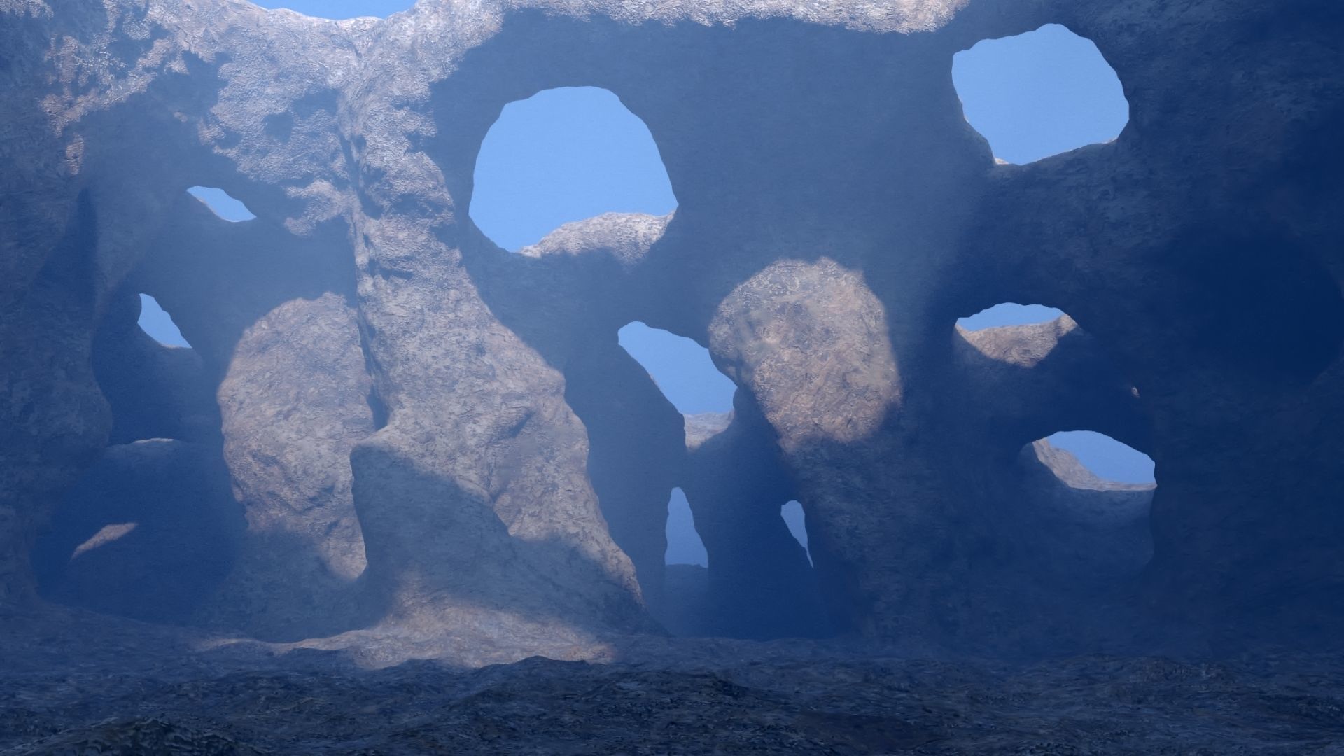 Underwater cavern 3D model | CGTrader