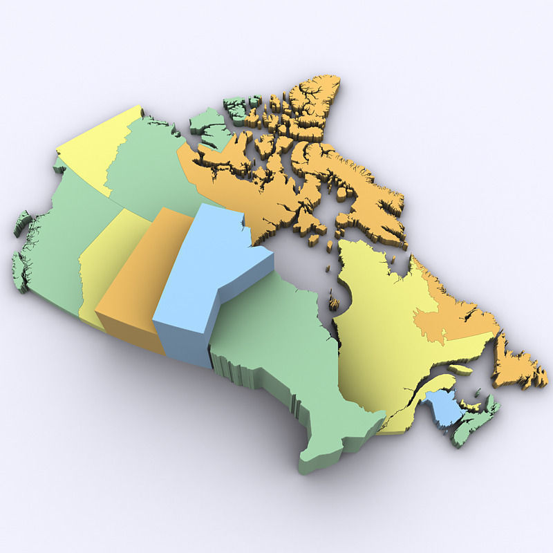 Map of Canada 3D model | CGTrader