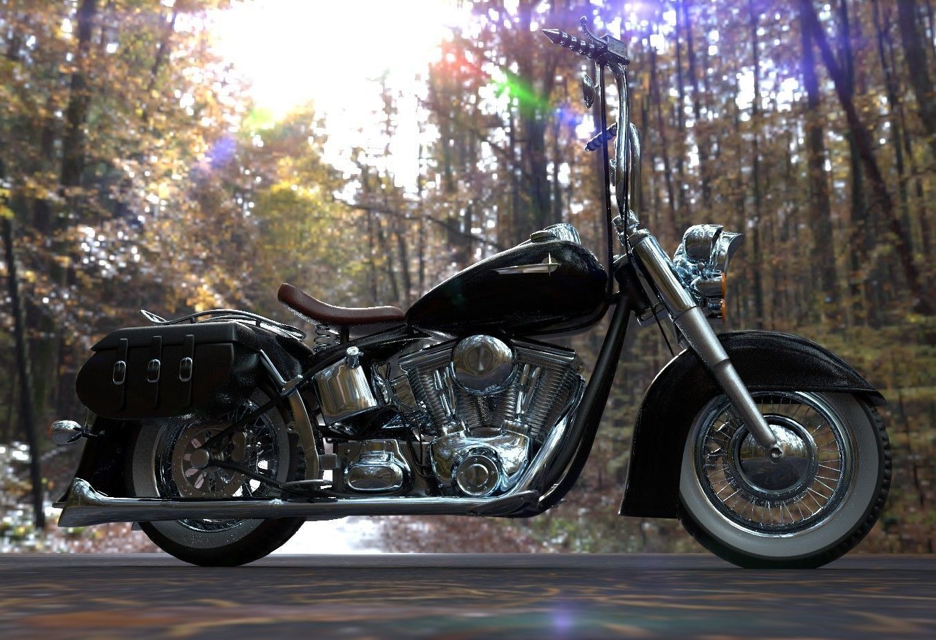 3D model Custom Motorcycle VR / AR / low-poly | CGTrader