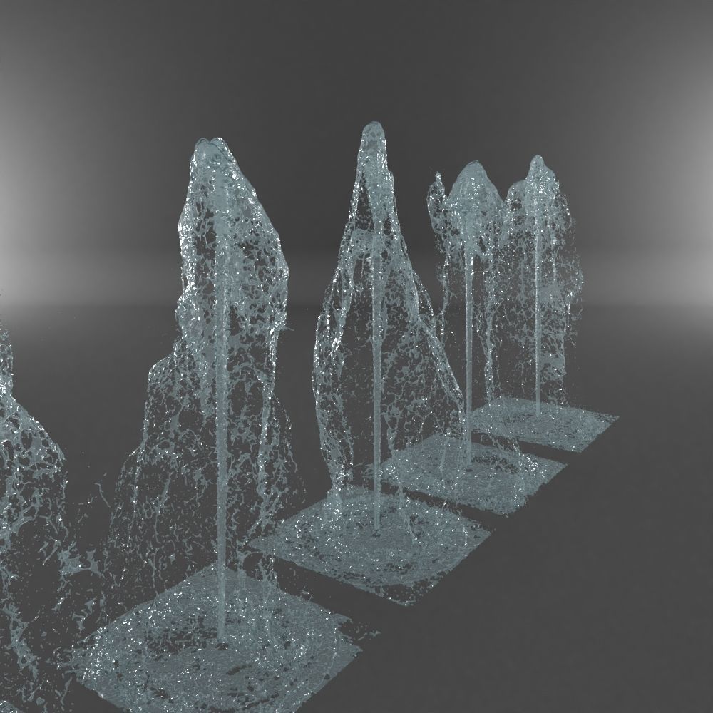 Water Jet Exterior Fountains Pack 3 3D model | CGTrader