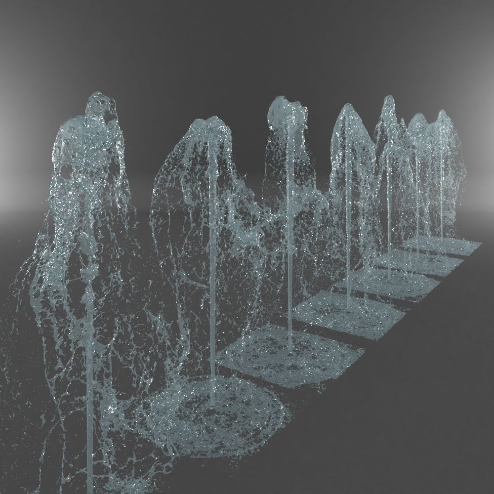 Water Jet Exterior Fountains Pack 3 3D model | CGTrader