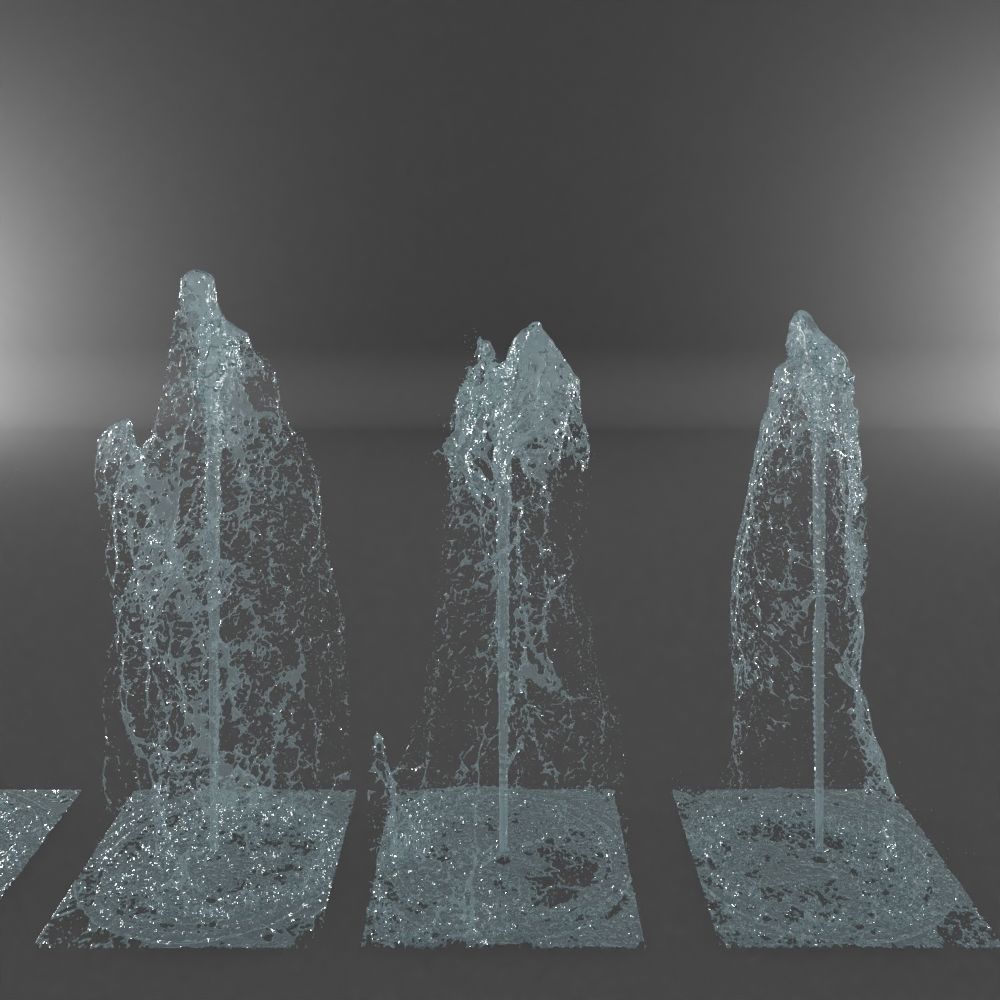Water Jet Exterior Fountains Pack 3 3D model | CGTrader