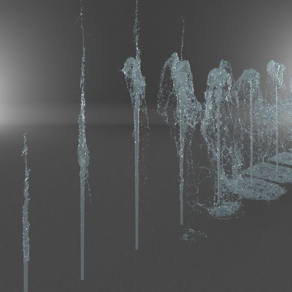 Water Jet Exterior Fountains Pack 3 3D model | CGTrader