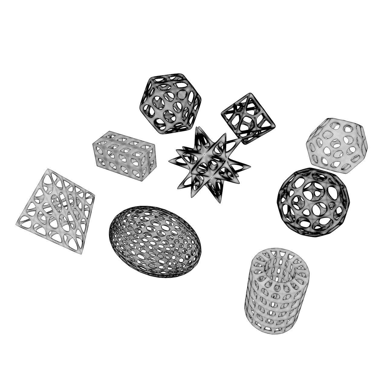 Standard geometric primitives 2 3D model 3D printable | CGTrader