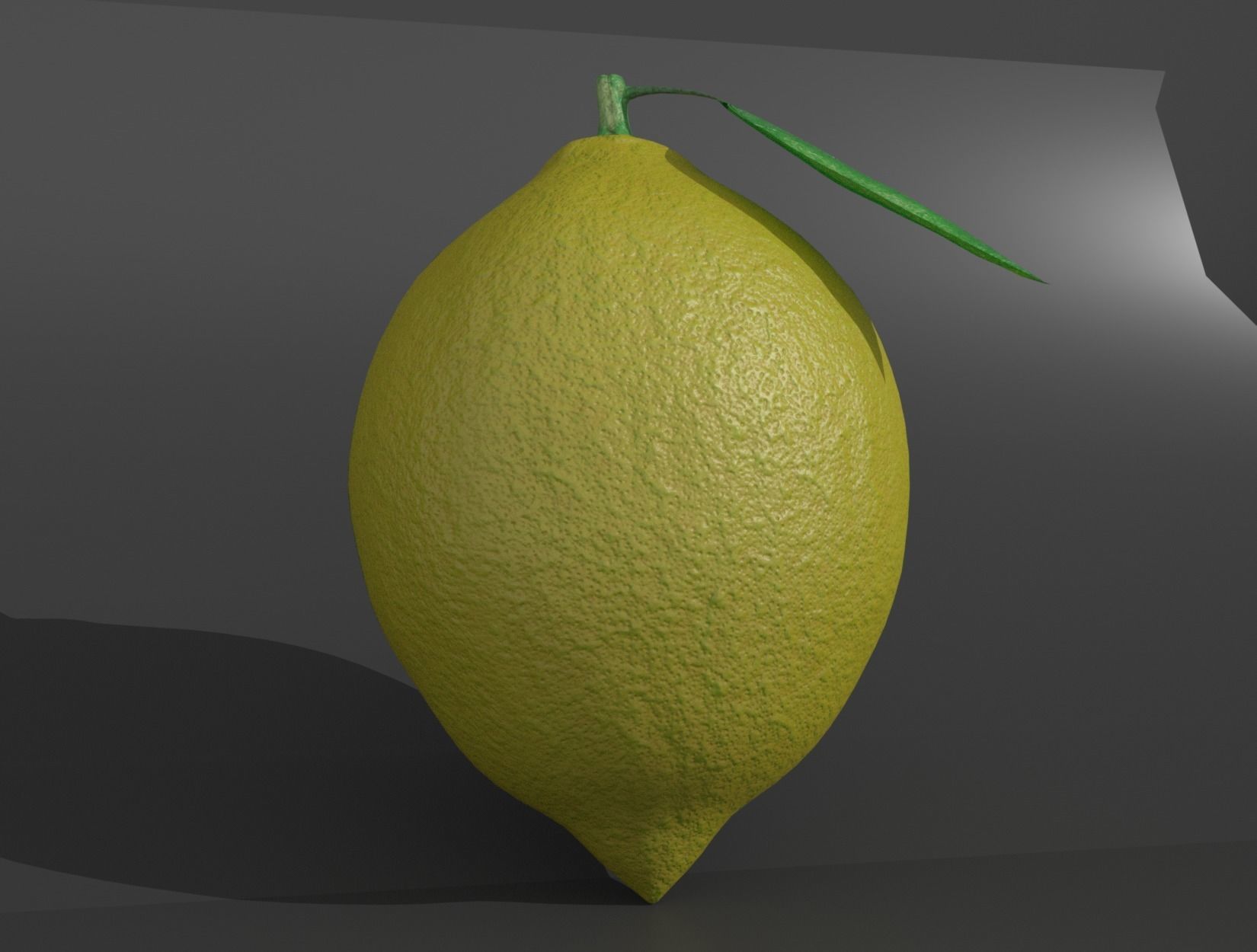 LEMON with leaf 3D model | CGTrader