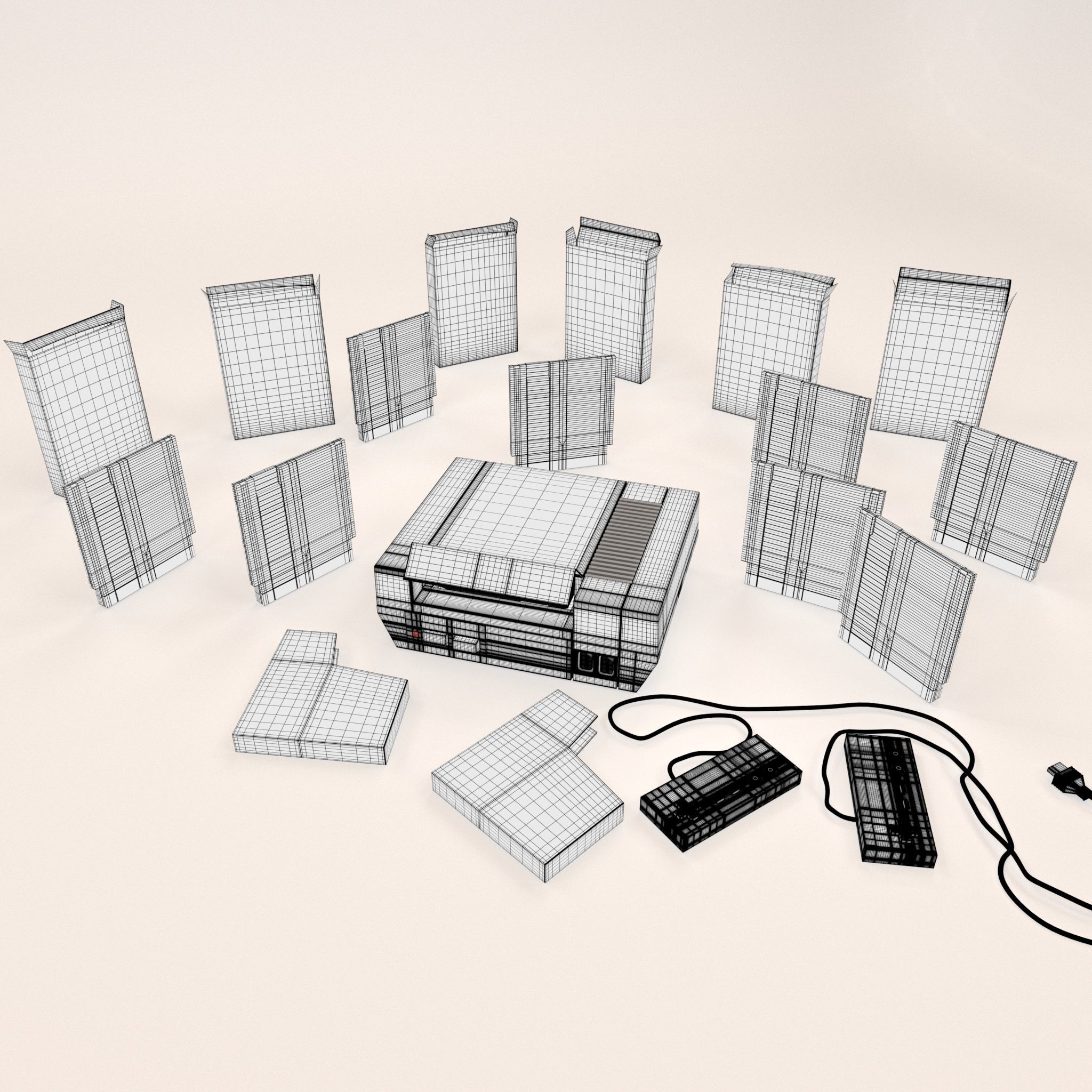 3D model Nintendo Entertainment System Plus Games Pack VR / AR / low ...