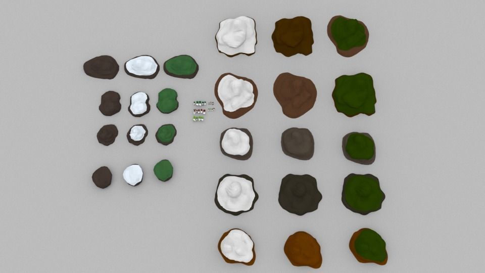 CARTOON NATURE SET 3D model | CGTrader