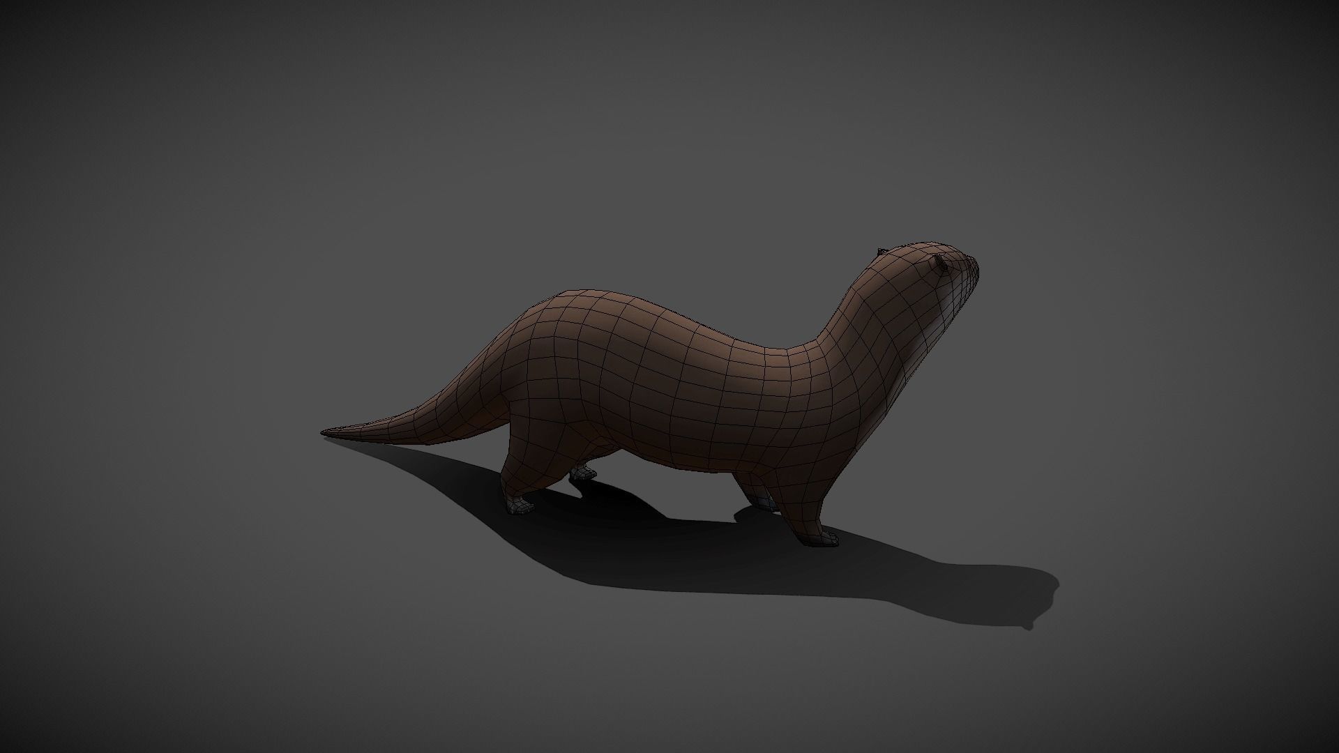3D model Low poly Otter - Idle Animated VR / AR / low-poly rigged ...