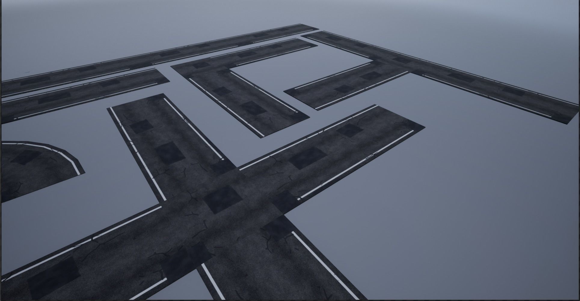 3D model modular single lane PBR road VR / AR / low-poly | CGTrader