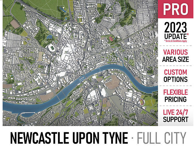 3D model Newcastle upon Tyne VR / AR / low-poly | CGTrader