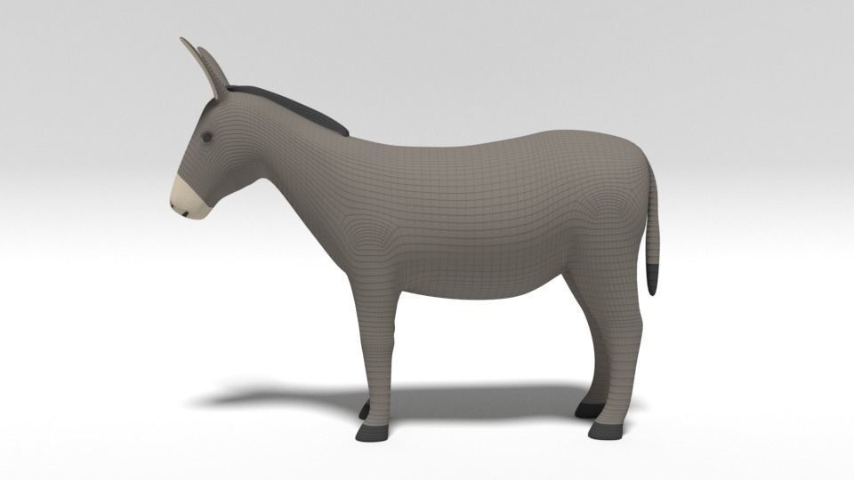 Cartoon Donkey 3D model | CGTrader