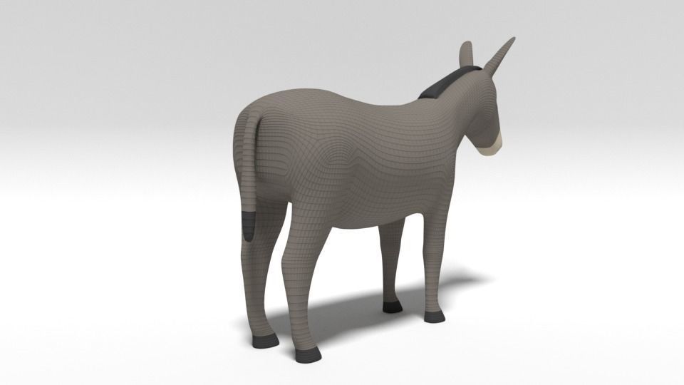 Cartoon Donkey 3D model | CGTrader
